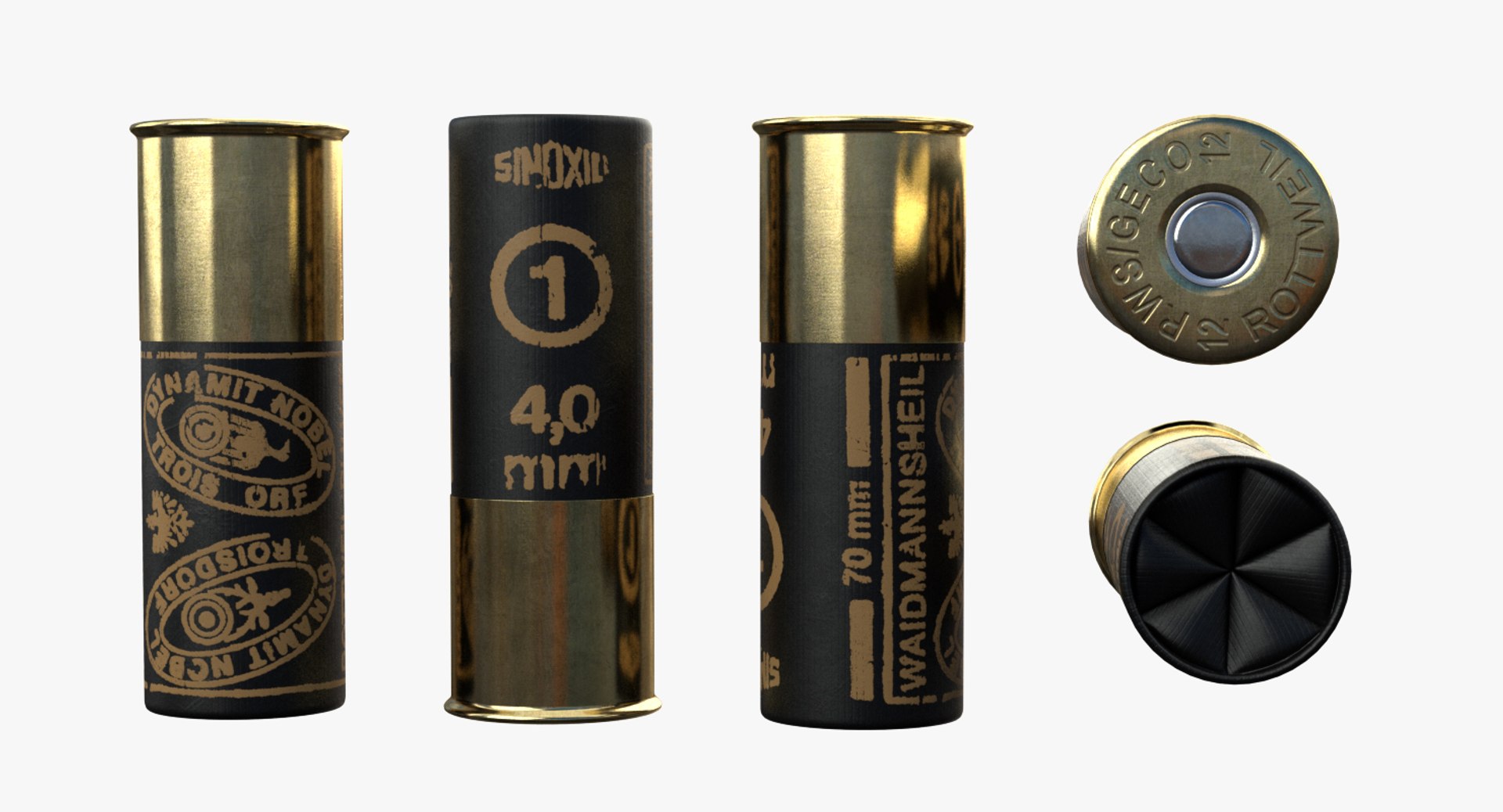 Shotgun Shell 3d Model