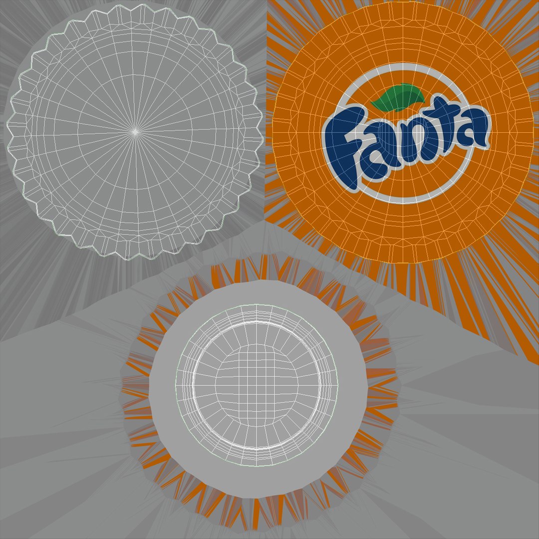 3D Fanta Bottle Cap - TurboSquid 2256856