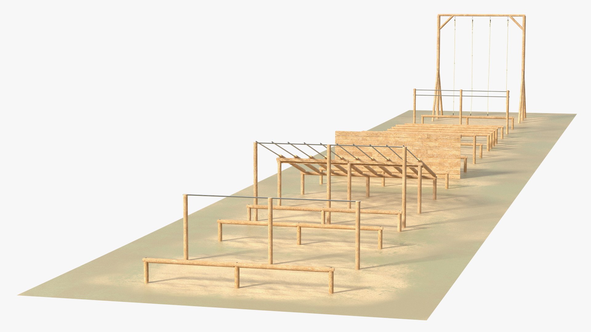 Military Training Obstacles Course 3D Model - TurboSquid 2235489