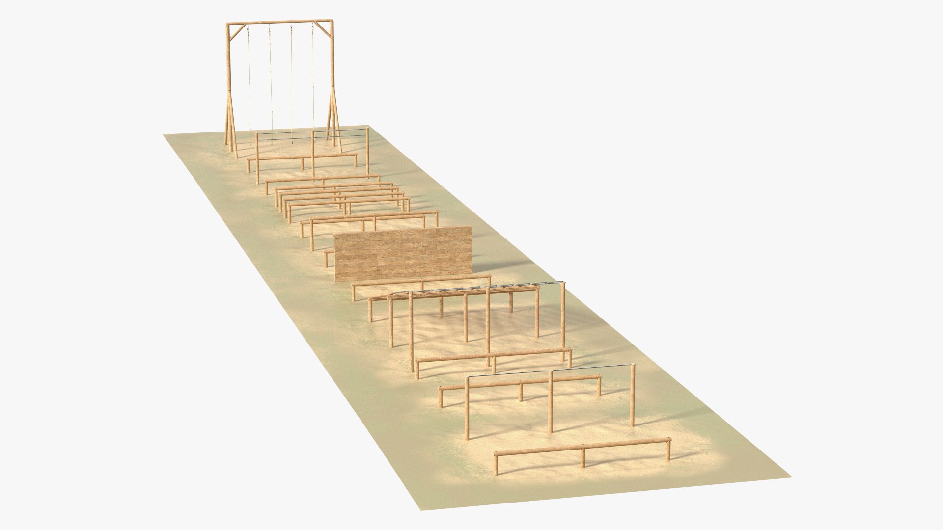 Military Training Obstacles Course 3D Model - TurboSquid 2235489