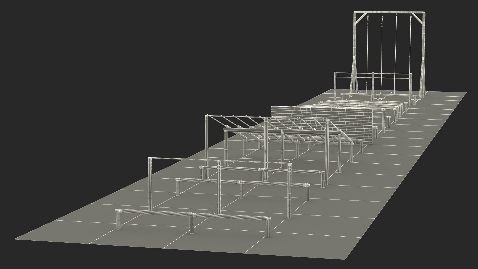 Military Training Obstacles Course 3D Model - TurboSquid 2235489