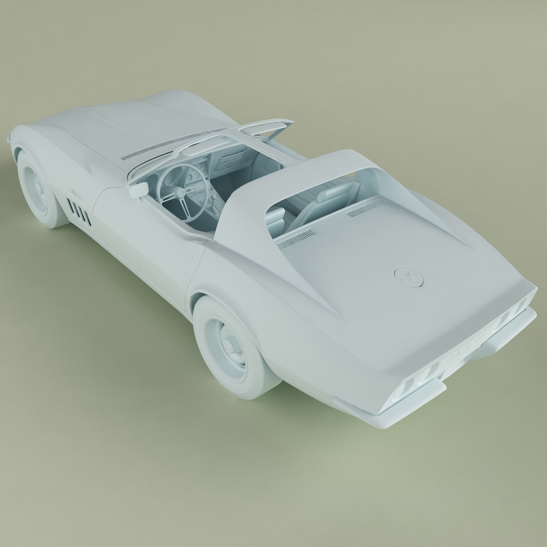 1969 Chevrolet Corvette C3 3d Max