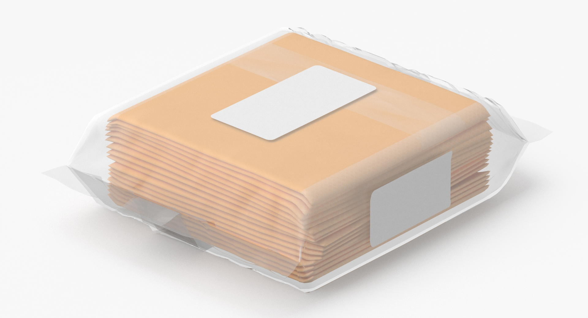 Sliced Cheese Single Pack Blank And Generic Label Model - TurboSquid ...