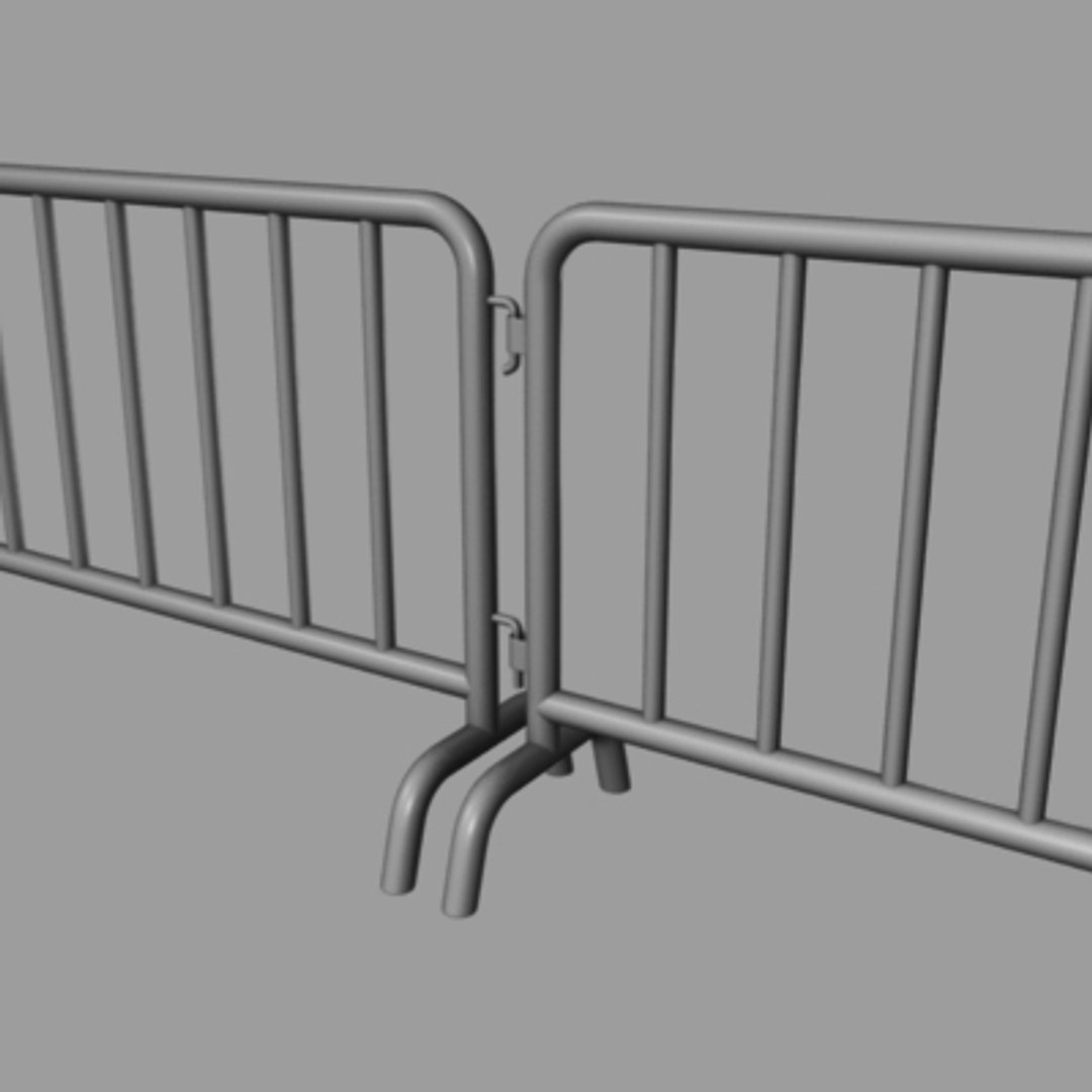 3d model crowd barricade