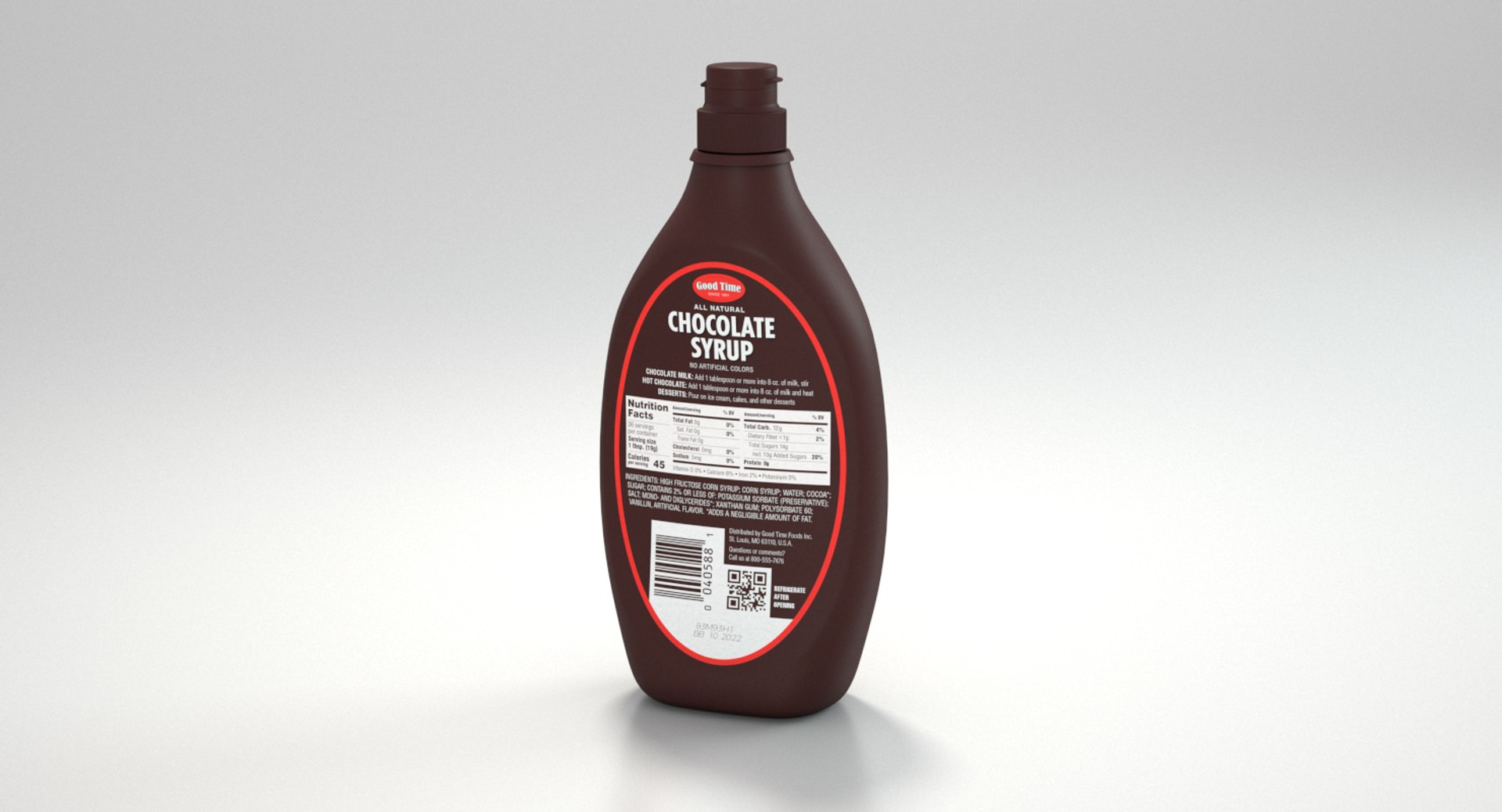 Chocolate Syrup Bottle Rigged 3d Model