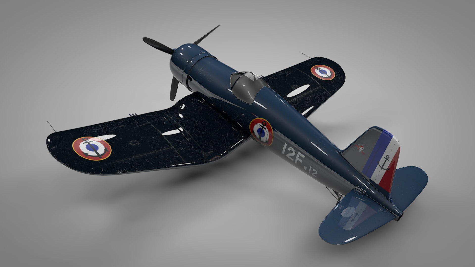 F4u Corsair Flottille 12f 3D Model - TurboSquid 1431243