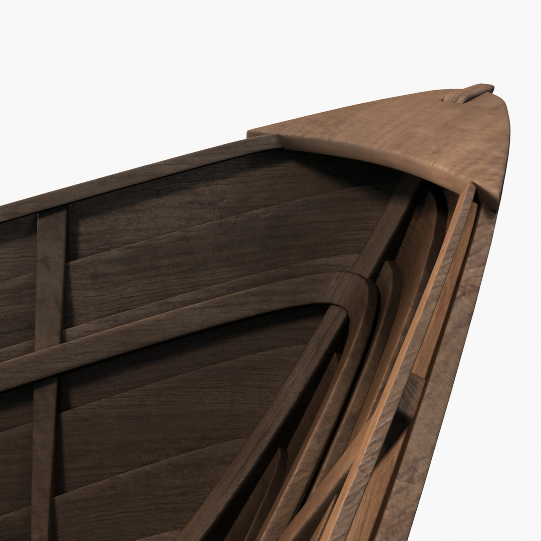 3d wooden boat model