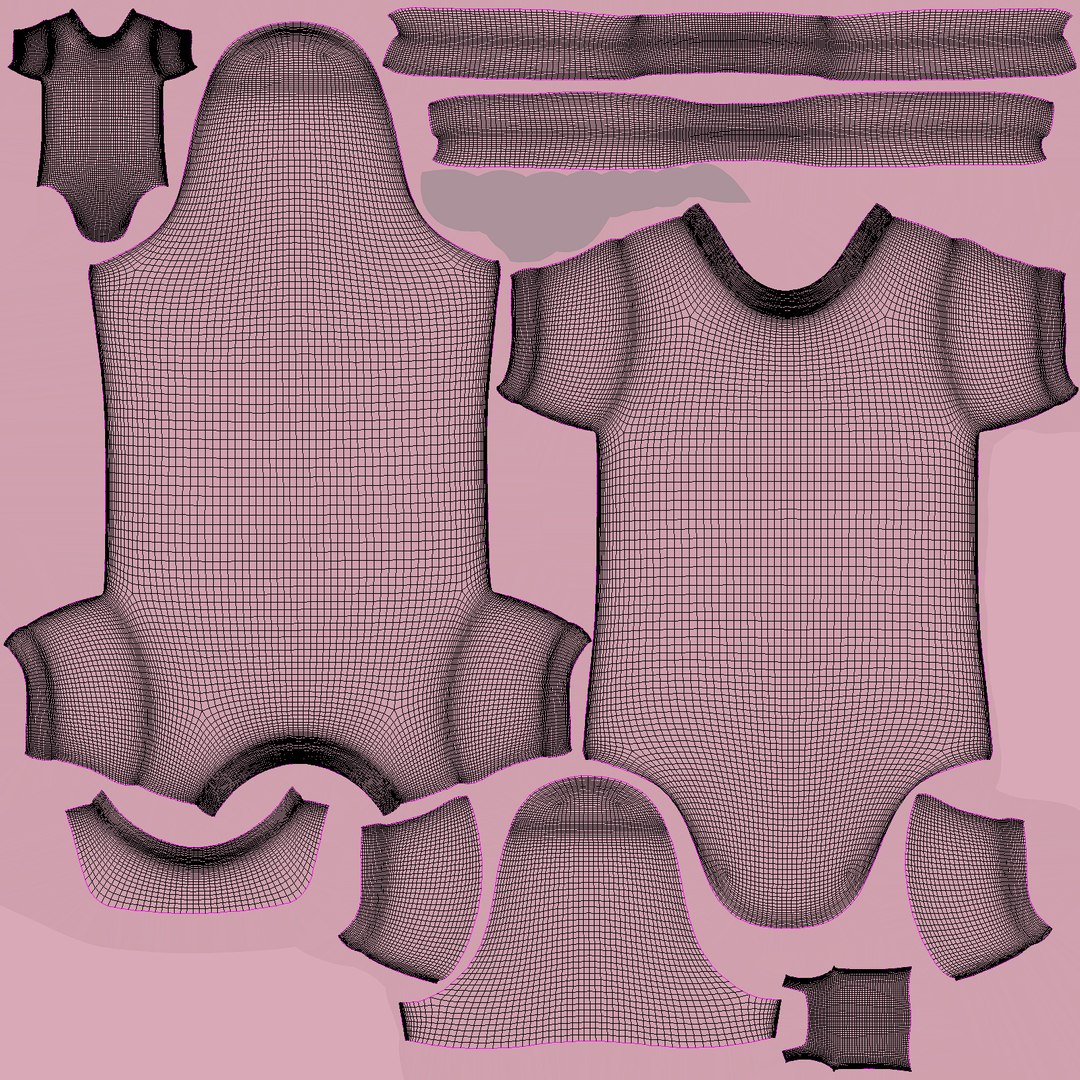 3d Model Onesie Pink
