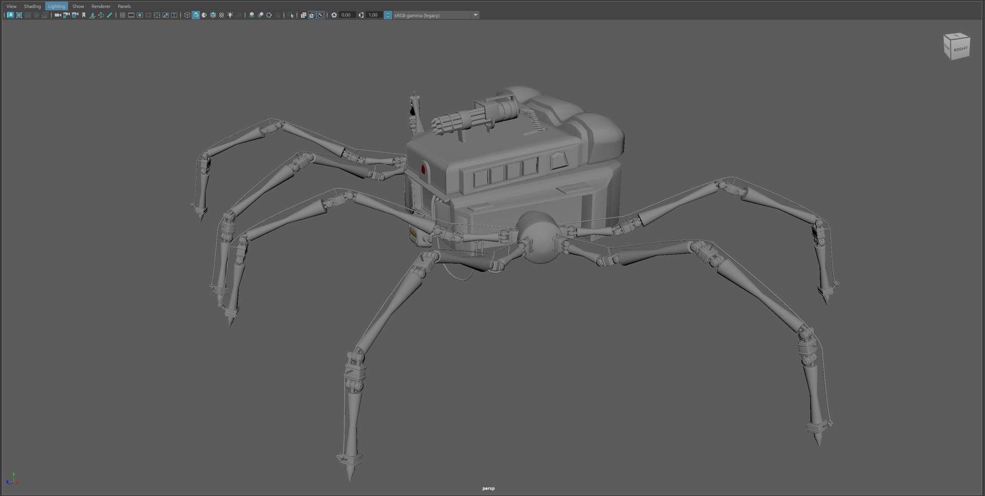 Robotic Character SPIDER Without RIG Model - TurboSquid 2369019