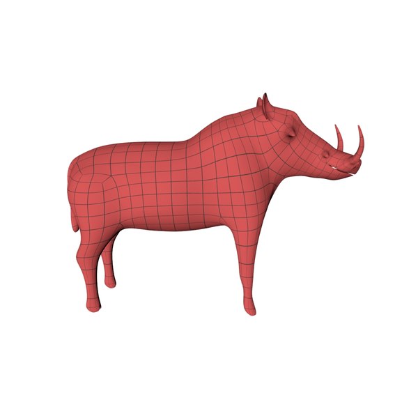 african animals base mesh 3d obj