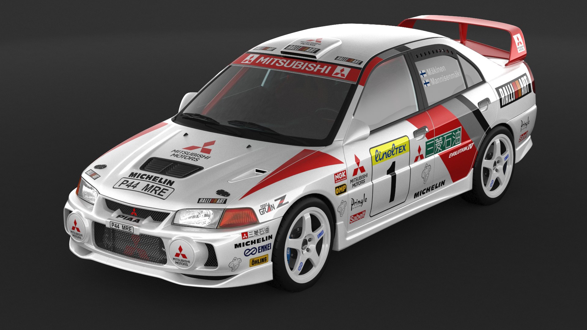 Mitsubishi Lancer Evolution 4 Rally Car 3D - TurboSquid 2305870