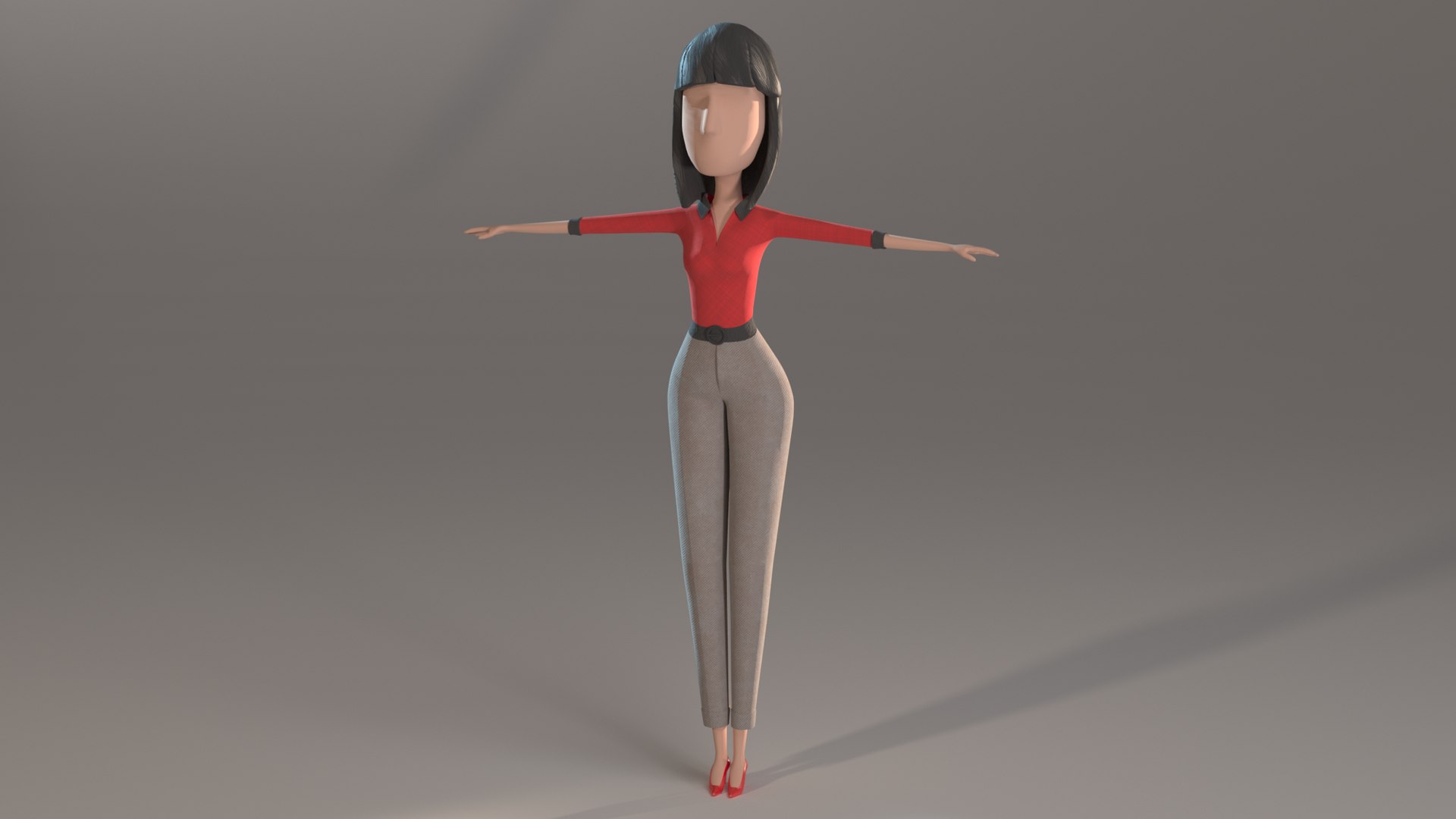 3D Model Cartoon Girl Rigged - TurboSquid 1411989