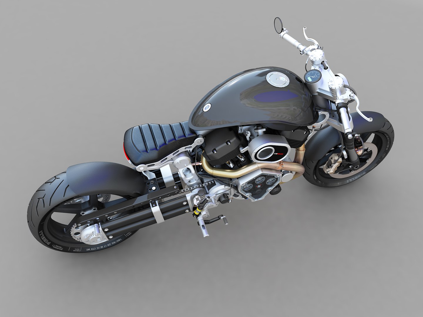 3D Model Confederate Hellcat Motorcycle - TurboSquid 1374401