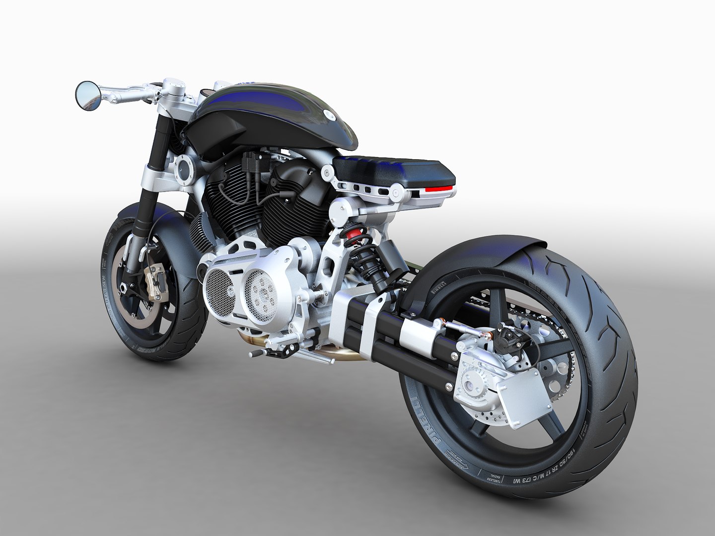 3D Model Confederate Hellcat Motorcycle - TurboSquid 1374401