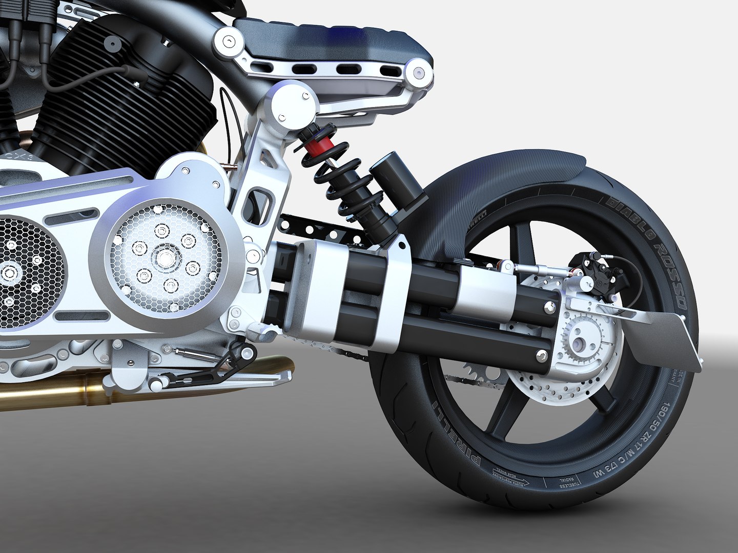 3D Model Confederate Hellcat Motorcycle - TurboSquid 1374401