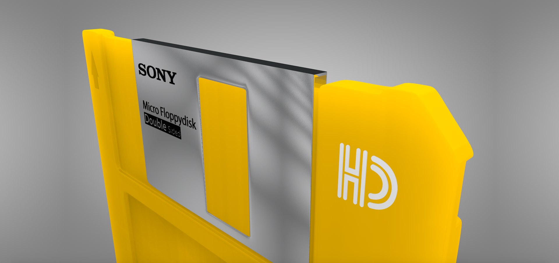 3D Sony Floppy Disk Yellow - TurboSquid 1415705