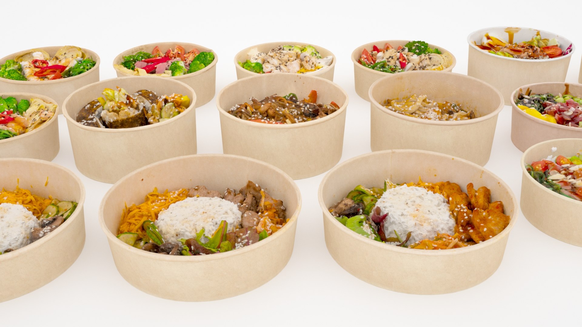 3D Poke Bowl Collection 21 Items - TurboSquid 2214899