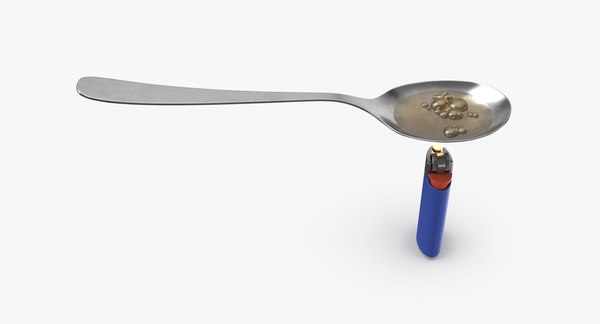 Heroin spoon powder liquid 3D - TurboSquid 1199941