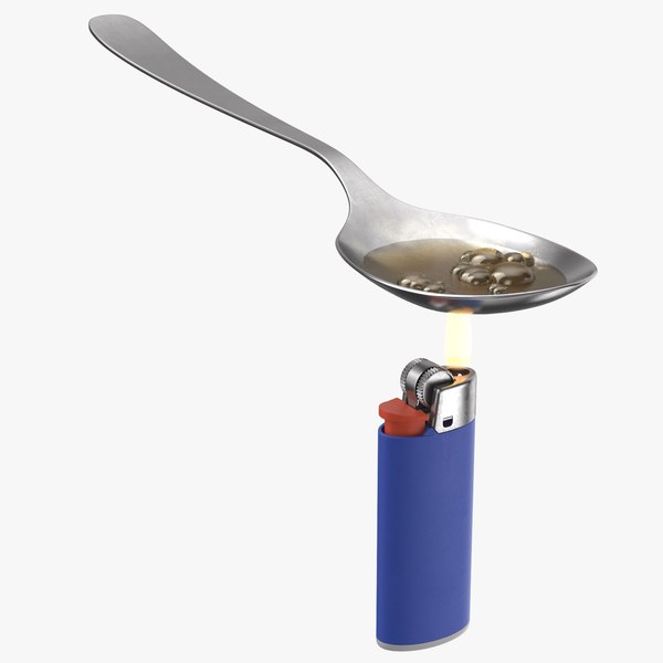 Heroin spoon powder liquid 3D - TurboSquid 1199941