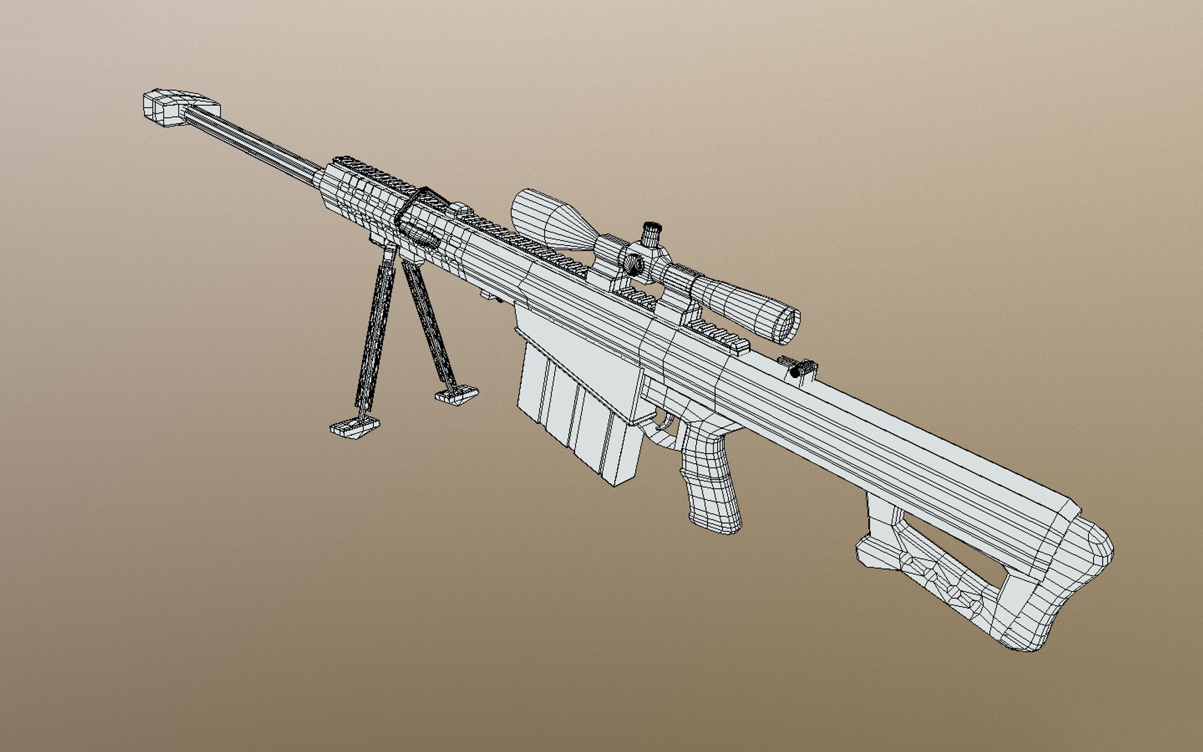 Sniper Barrett M82 3D - TurboSquid 1250568