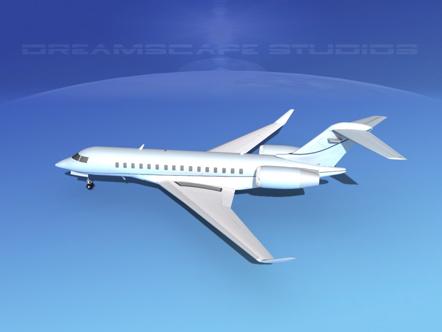 3d Model Global Express Bombardier 8000