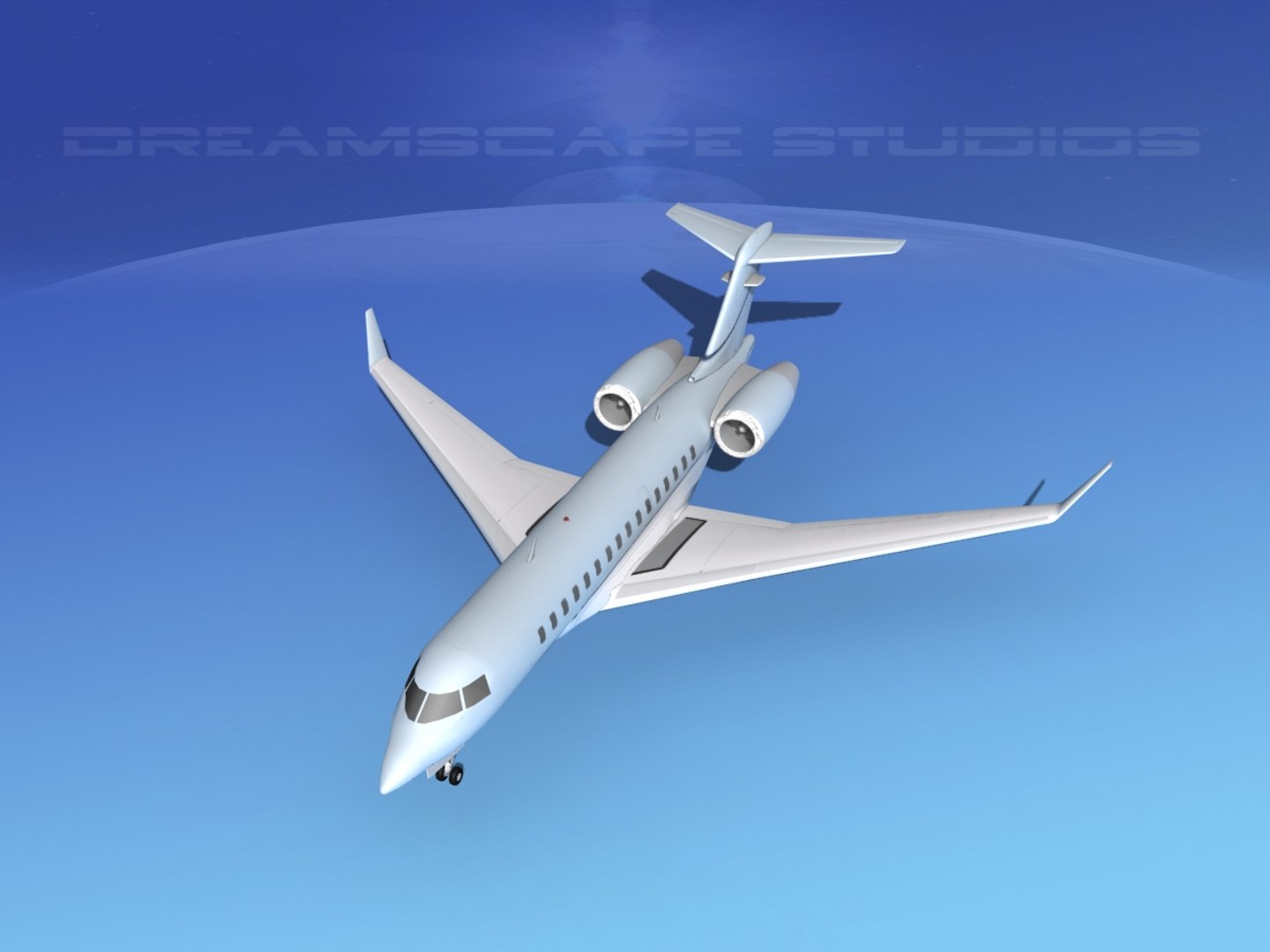 3d Model Global Express Bombardier 8000