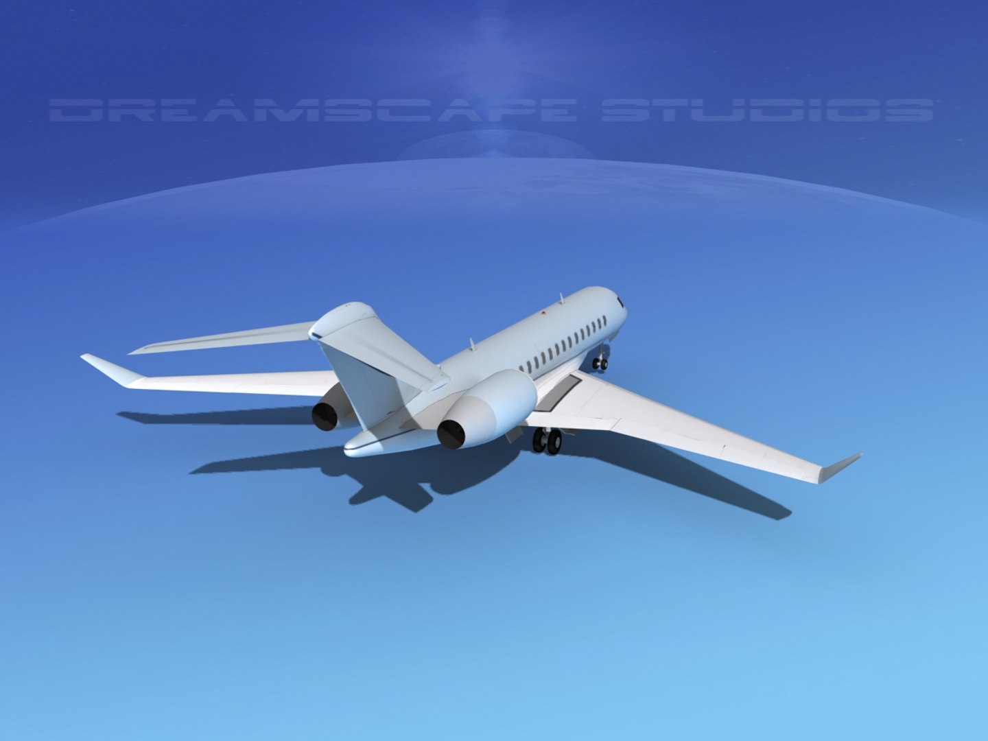 3d Model Global Express Bombardier 8000