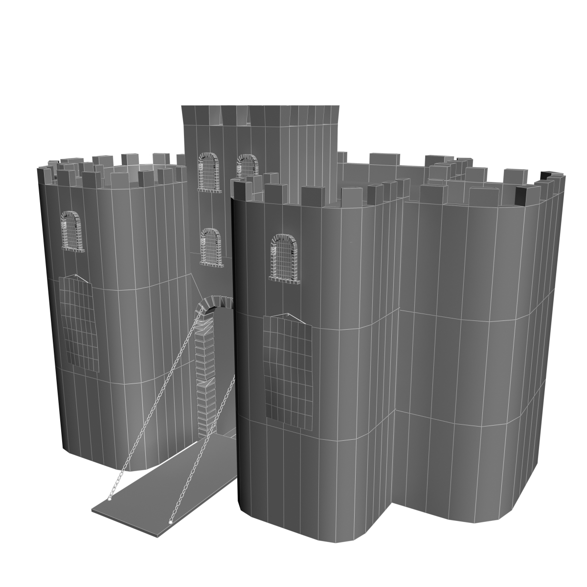 medieval castle gate tower max