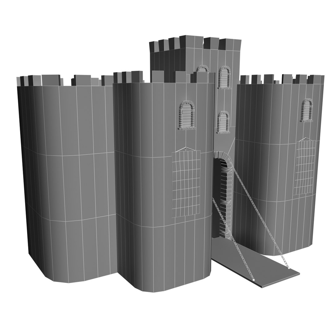 Medieval Castle Gate Tower Max