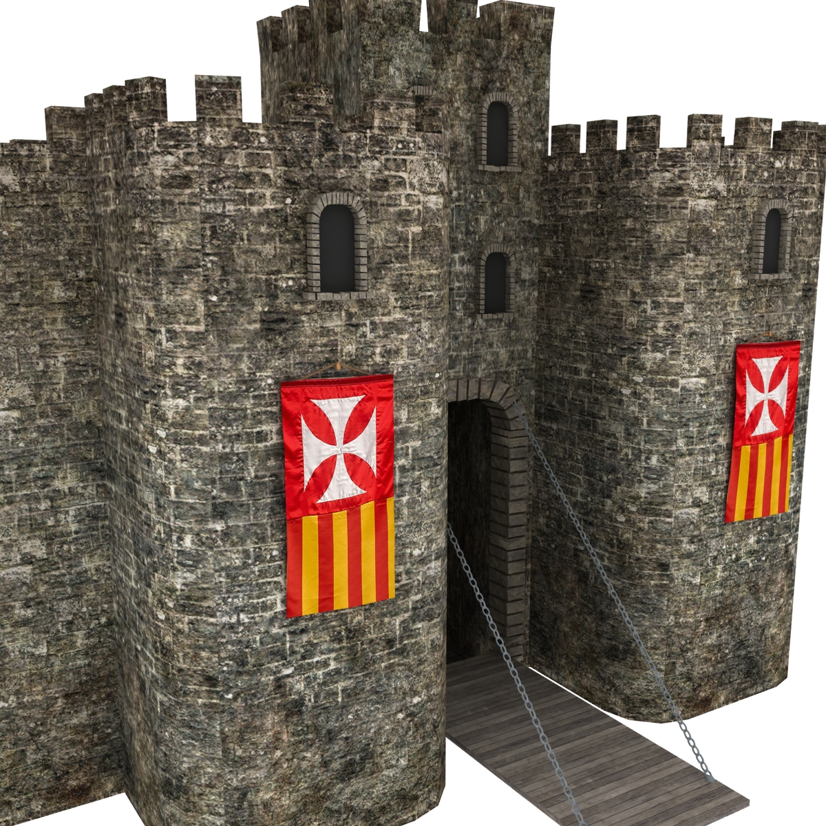 medieval castle gate tower max