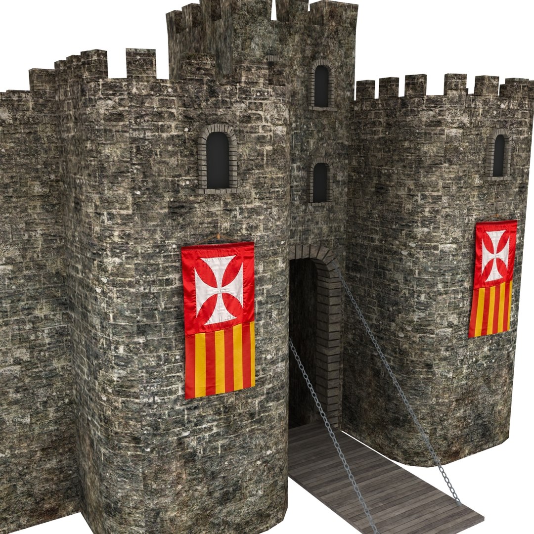 Medieval Castle Gate Tower Max