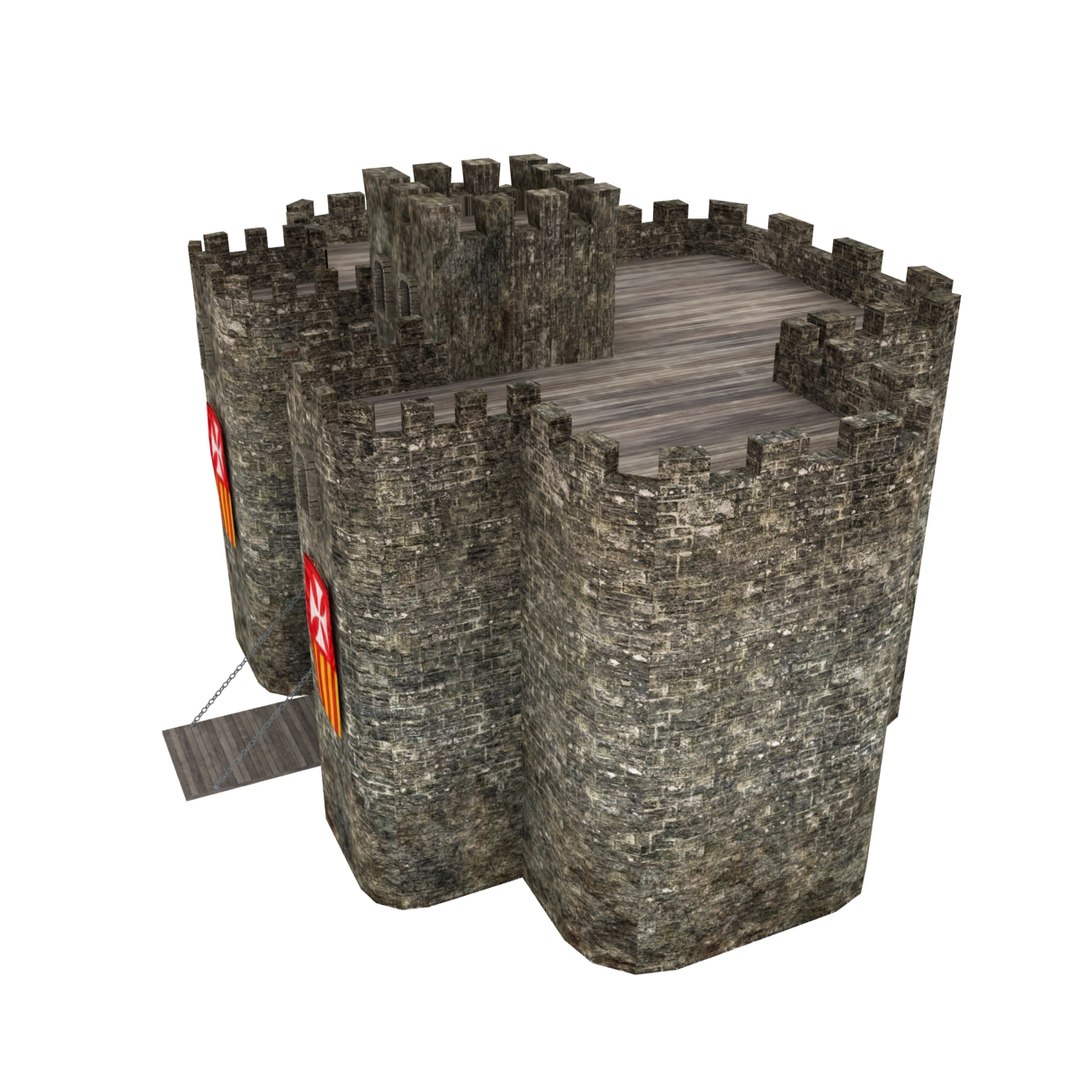 Medieval Castle Gate Tower Max