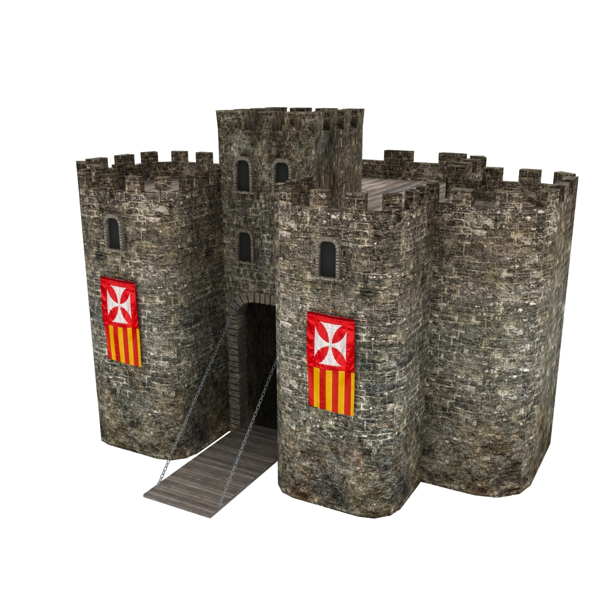 medieval castle gate tower max