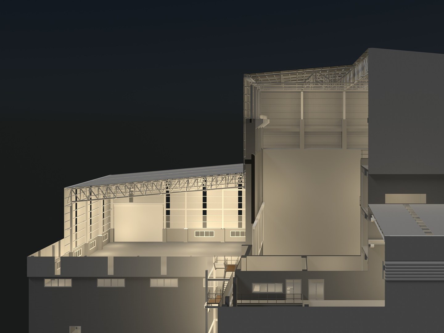 3D Building In Cutaway Section - TurboSquid 2389546