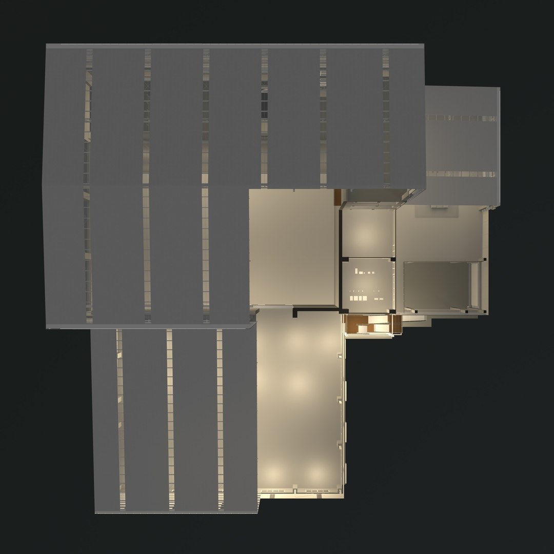 3D Model Industrial Building In Cutaway Section 25i16 - TurboSquid 2350302