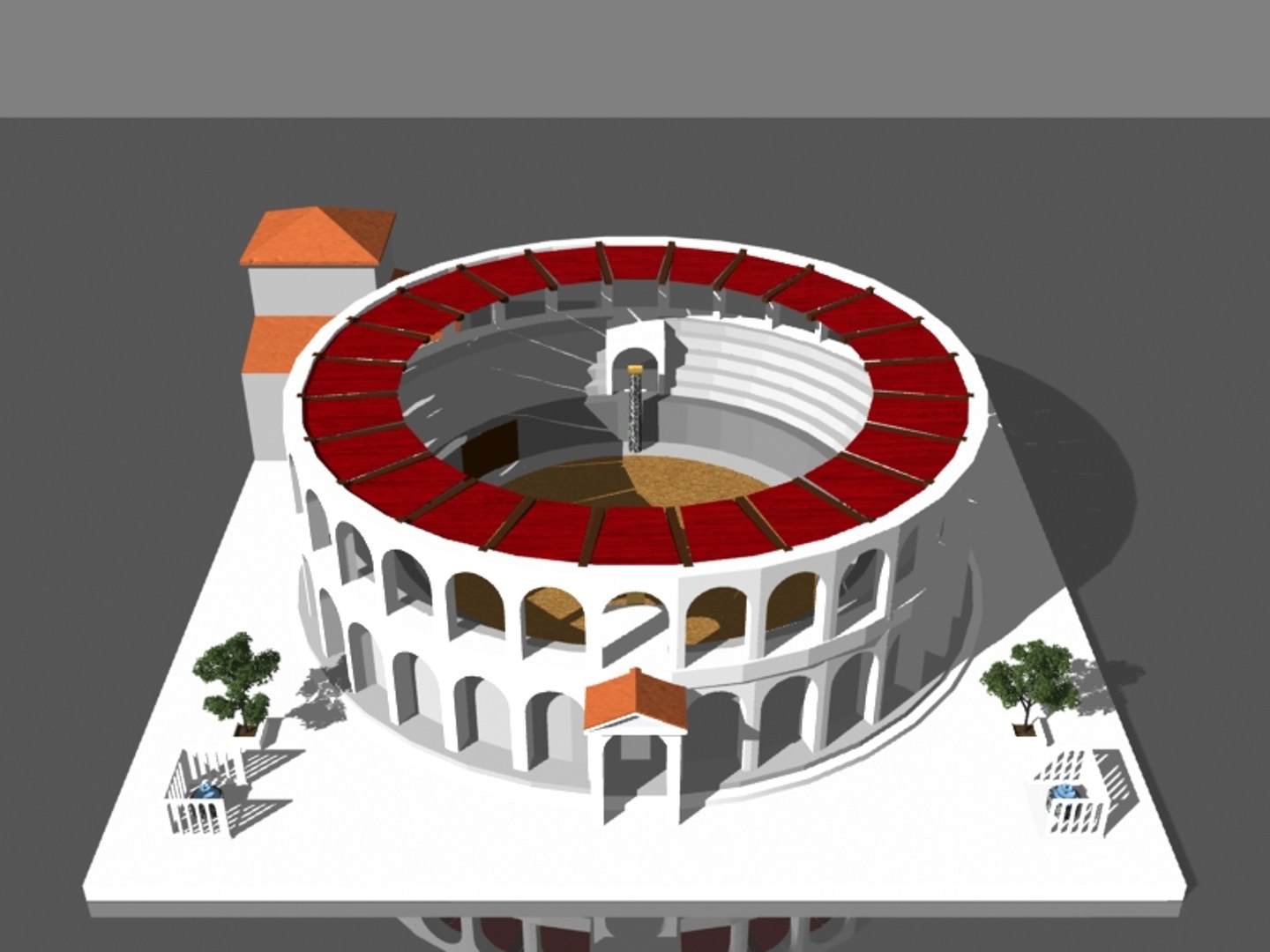 Roman Arena 3d Model