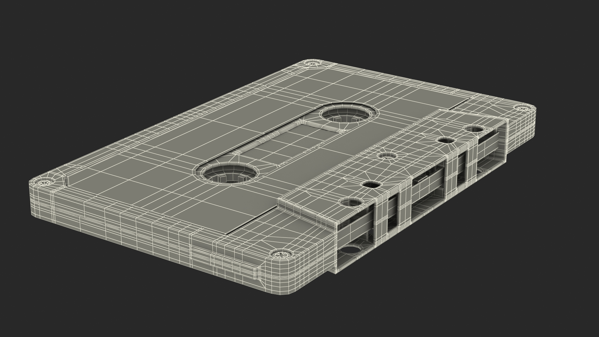 3D Black Cassette Tape Model - TurboSquid 1747730
