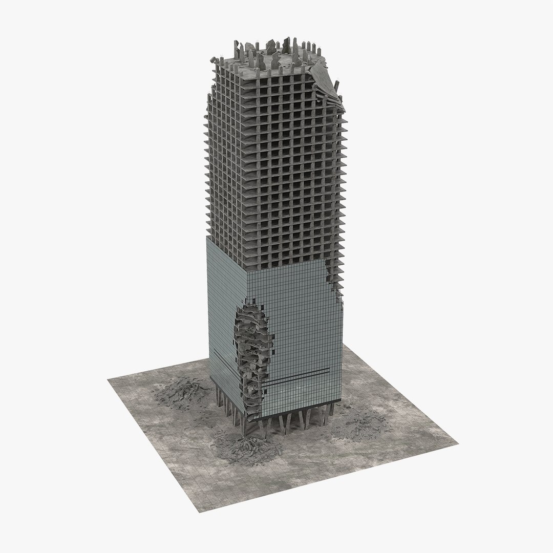 3D Model Destroyed Skyscraper - TurboSquid 1474074