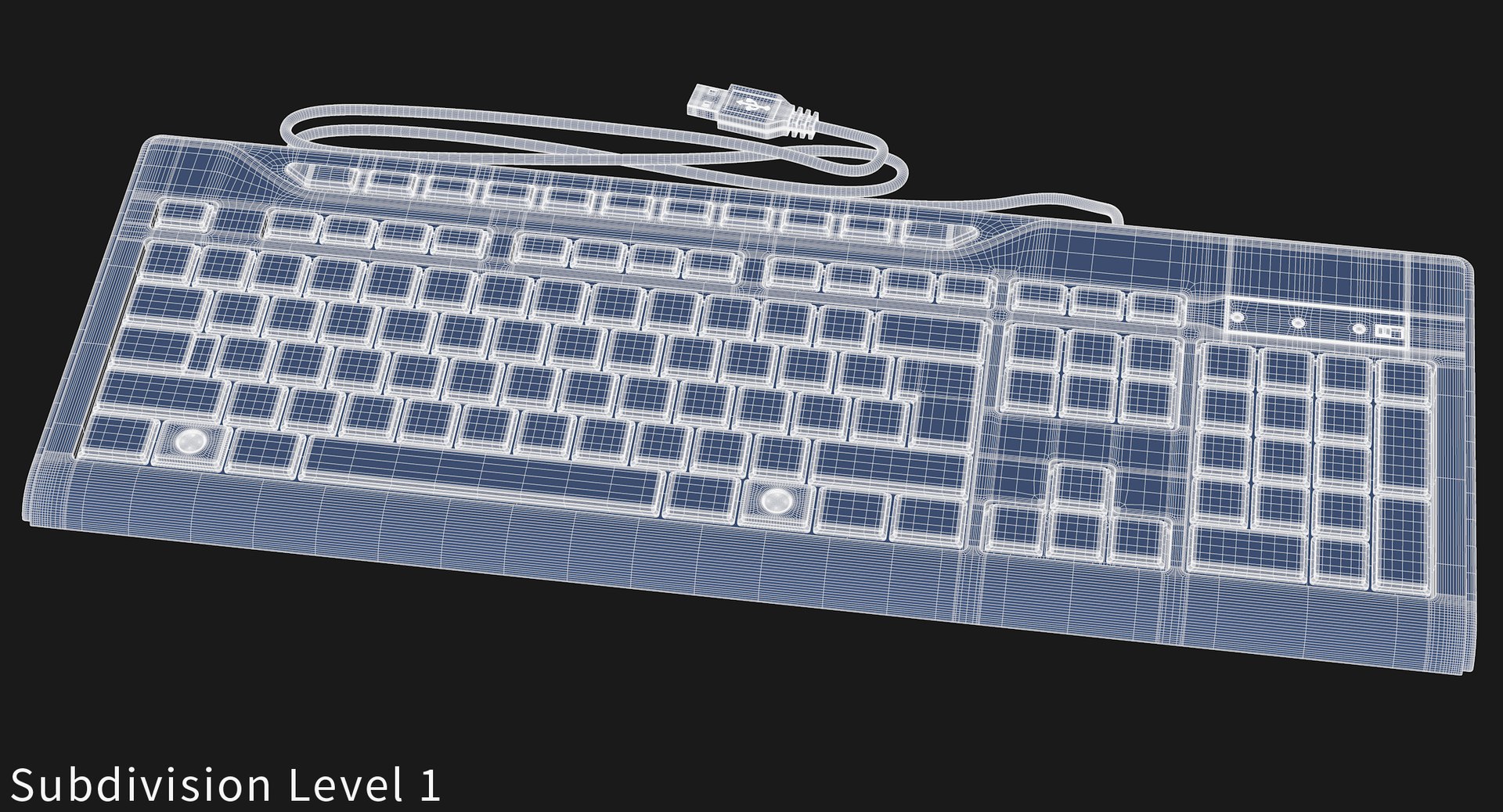 3D Model Realistic Keyboard A4tech Kd-800l - TurboSquid 1367066