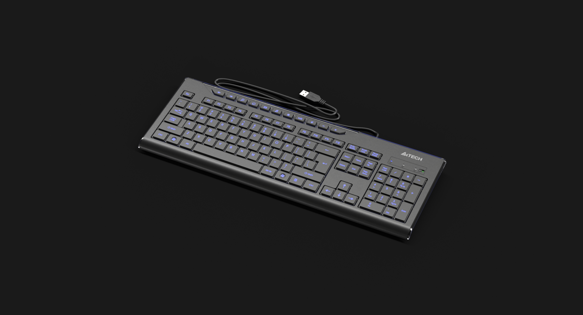 3D Model Realistic Keyboard A4tech Kd-800l - TurboSquid 1367066