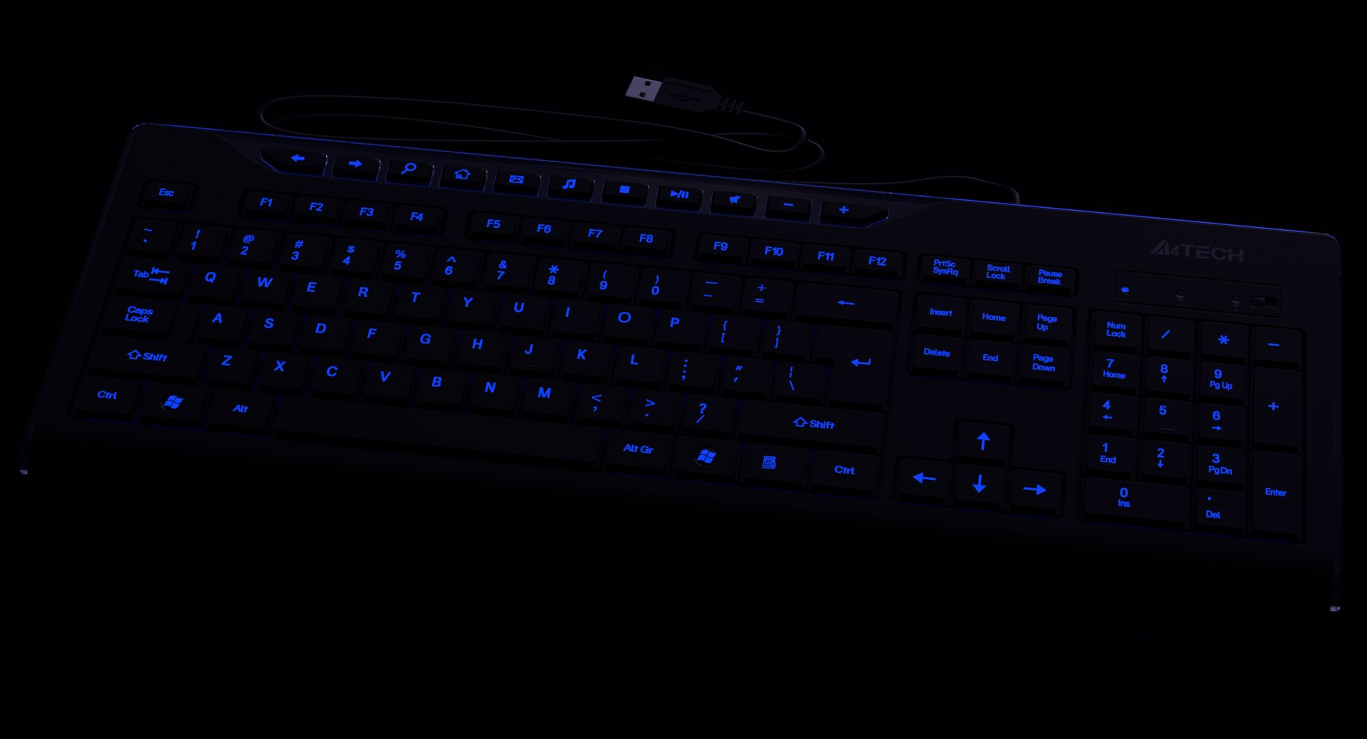 3D Model Realistic Keyboard A4tech Kd-800l - TurboSquid 1367066