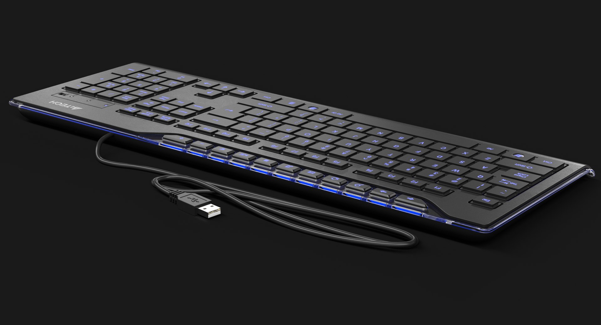 3D Model Realistic Keyboard A4tech Kd-800l - TurboSquid 1367066