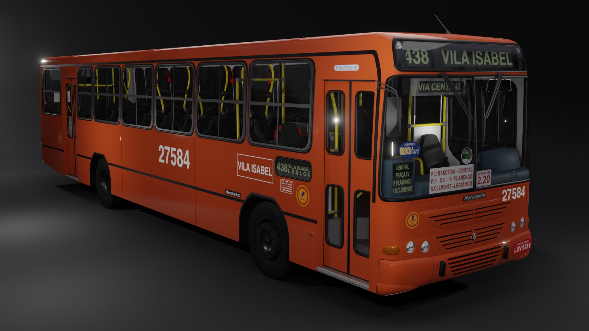 Marcopolo Torino 1999 MB OF-1722 Vila Isabel 3D - TurboSquid 1917511