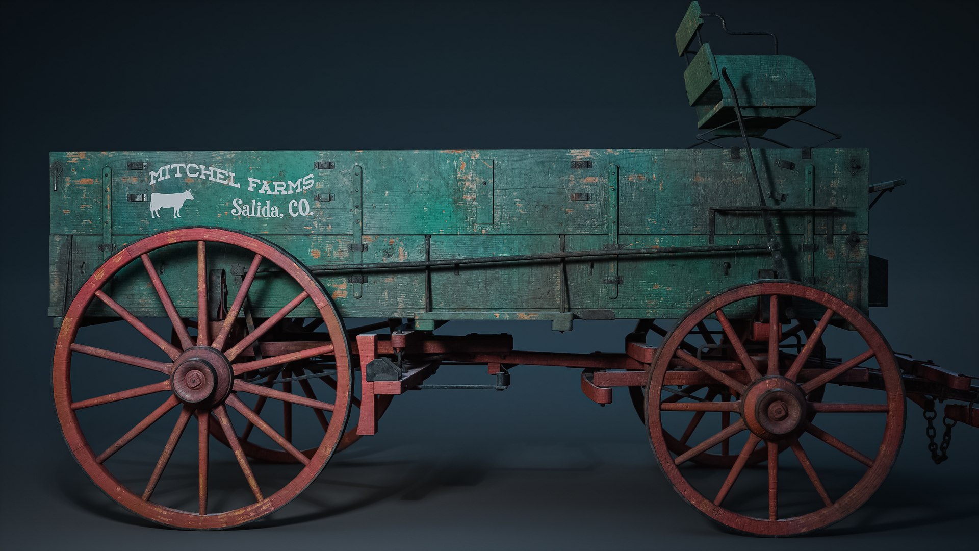 American Farm Wagon 3D - TurboSquid 2246573