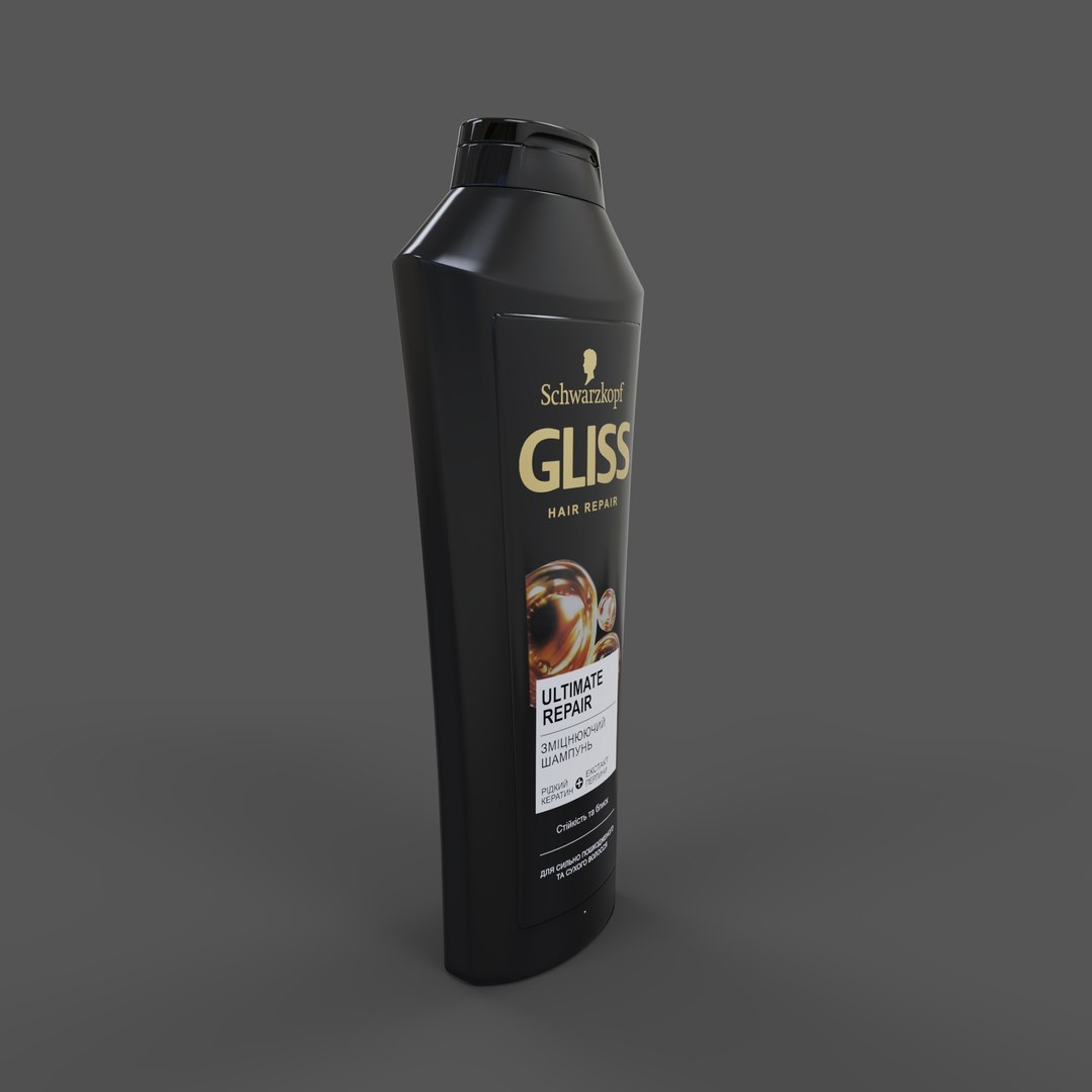 Shampoo Schwarzkopf Gliss Ultimate Repair 400ml 3D Model - TurboSquid 2140538
