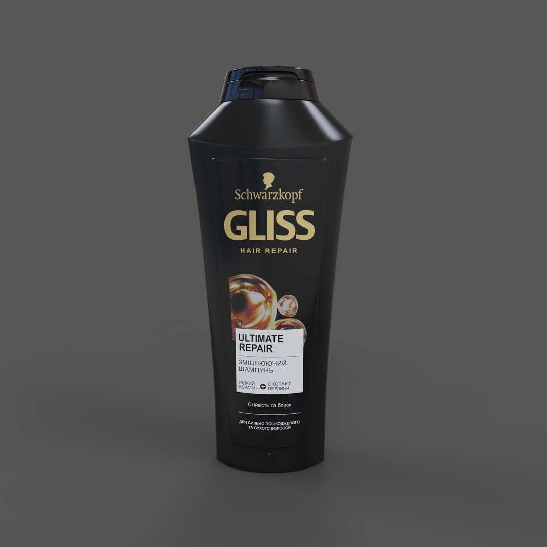 Shampoo Schwarzkopf Gliss Ultimate Repair 400ml 3D Model - TurboSquid 2140538