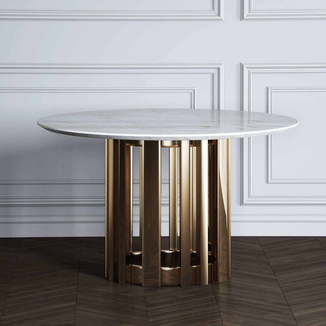 3D circle dining table - TurboSquid 1654222