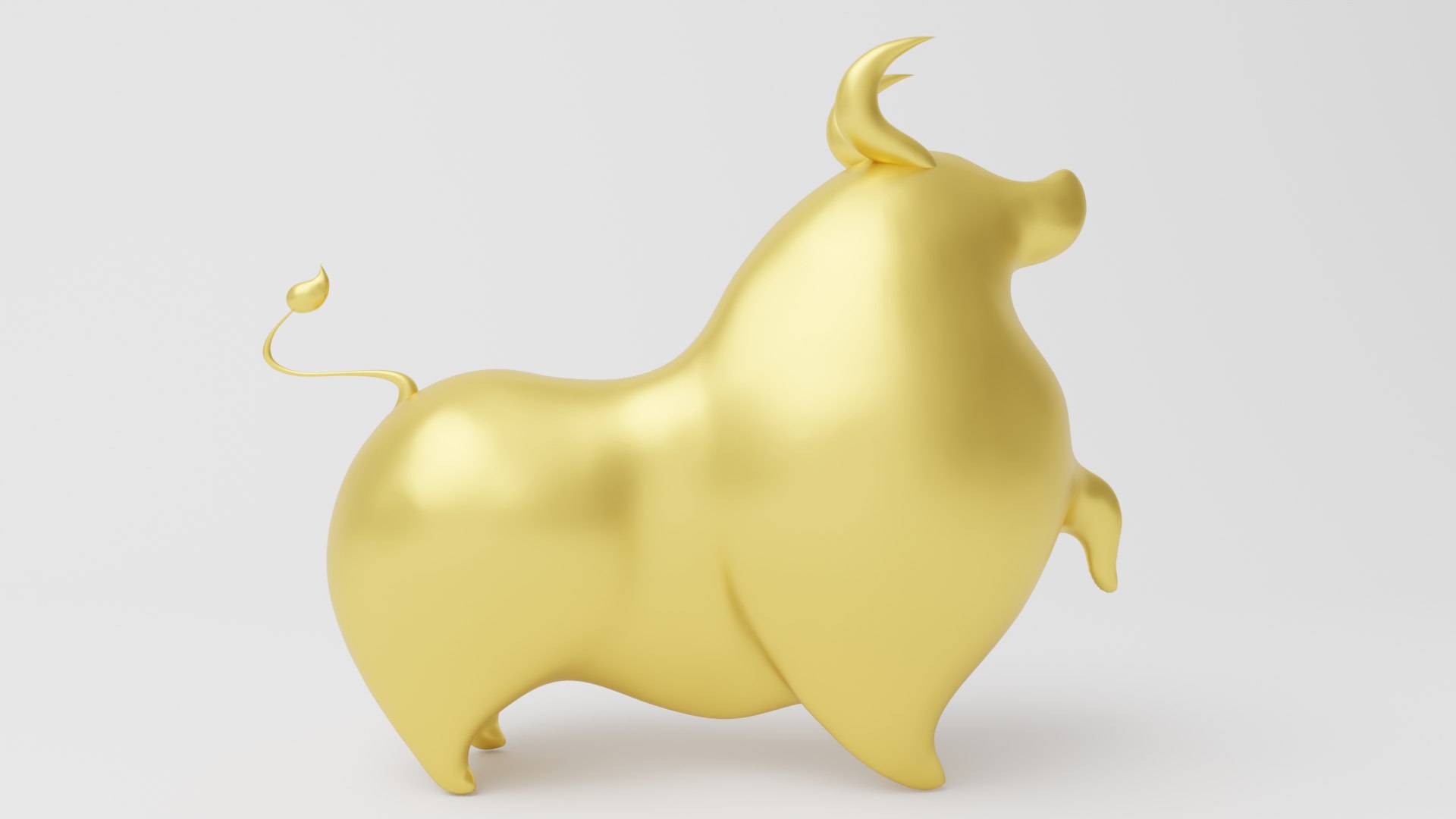 Gold Ox Sculpture Chinese Model - TurboSquid 1690787