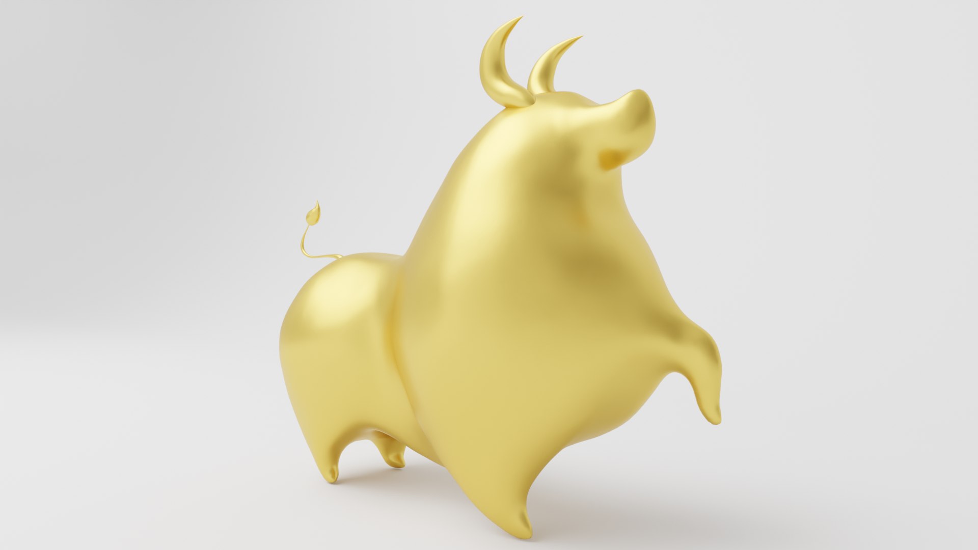Gold Ox Sculpture Chinese Model - TurboSquid 1690787