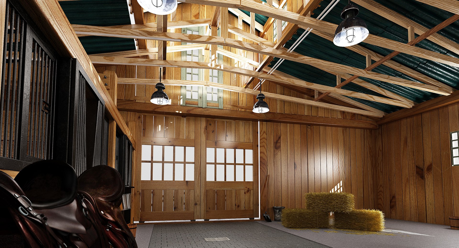 Horse Stable 3d Model